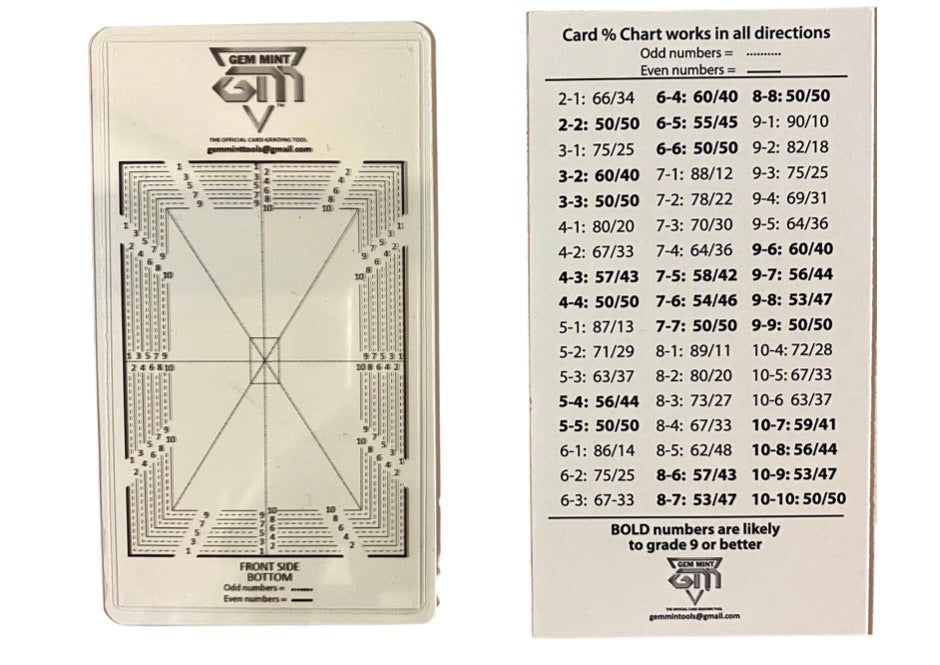 GEM MINT GRADING Tool / CENTERING Tool